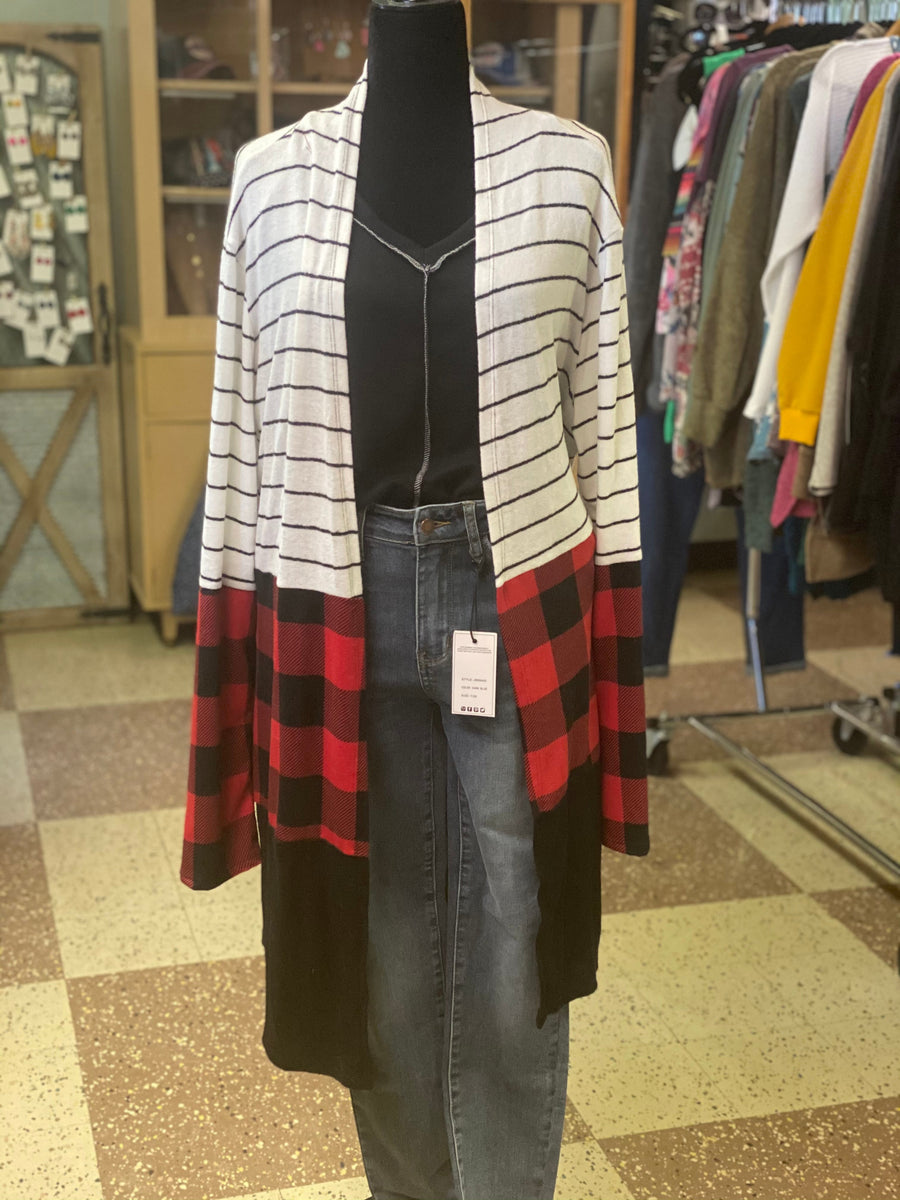 Holly Jolly Buffalo Plaid Cardigan | Ella’s Arrow